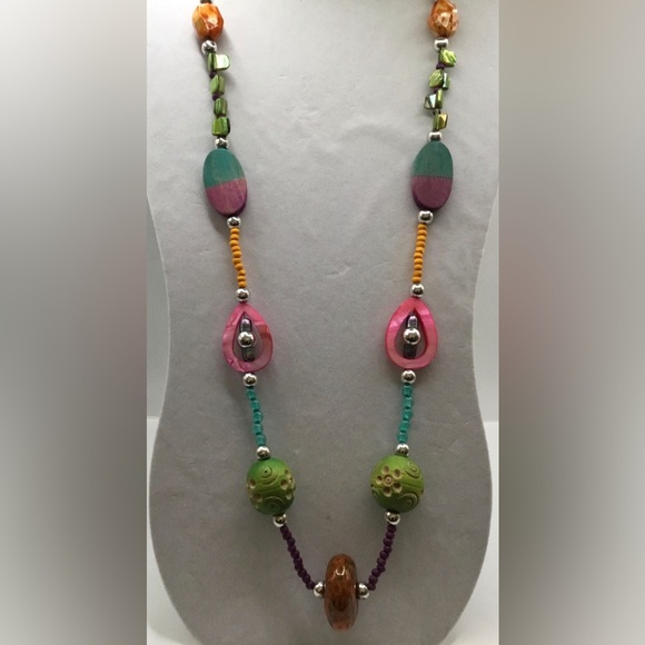 Treska | Jewelry | 43 Tresk Treska Long Large Multi Color Mixed ...